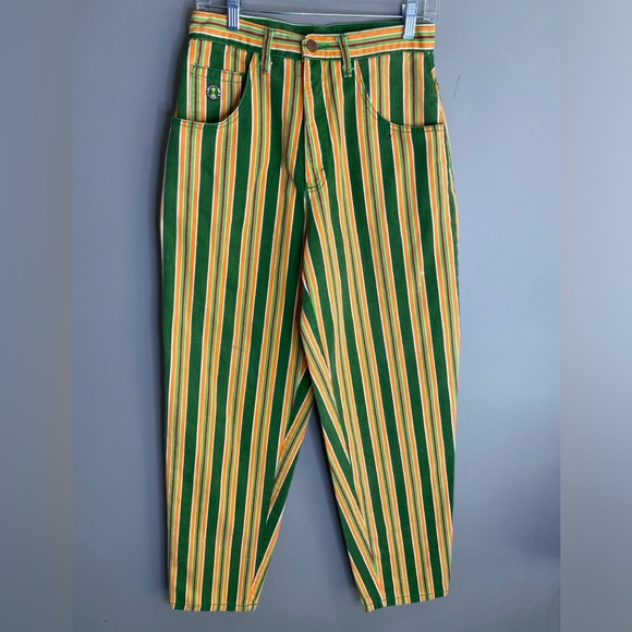 Cross Colours | Jeans | Rare Vintage Cross Colours Vibrant Green Orange ...